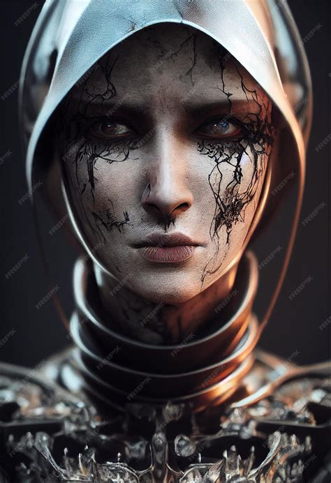 Premium Photo Action Film Portrait Of A Ghost Phantom Demon Or Devil White Colors Woman