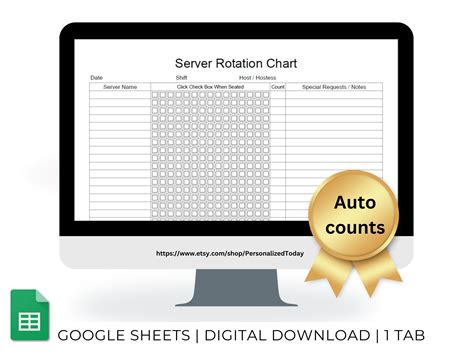 Hostess Rotation Server Seating Chart Checklist For Restaurant Waiters And Waitresses Google