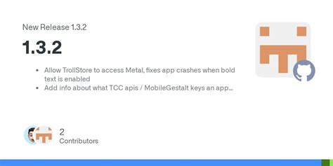 [news] trollstore release 1 3 2 r ios jailbreak