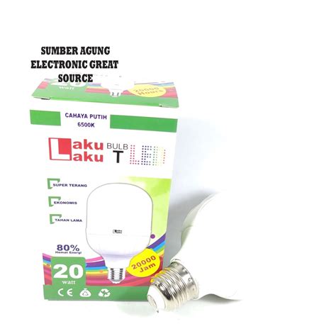 Jual Lampu LED Laku Laku T Bulb 20W Model Kapsul 20 Watt Cahaya Putih Super Terang Shopee