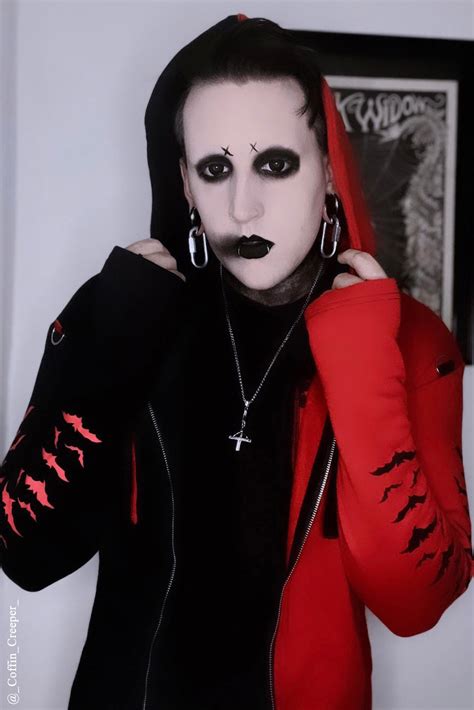 Split Mage Hoodie Blackred Vampirefreaks