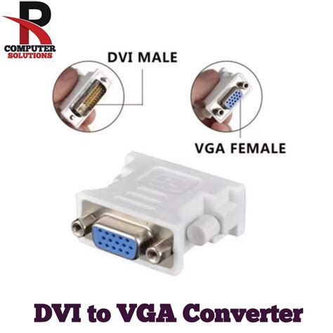 Dvi To Vga Converter Dvi 24 5 Pins [ Male ] To Vga Db15 [ Female