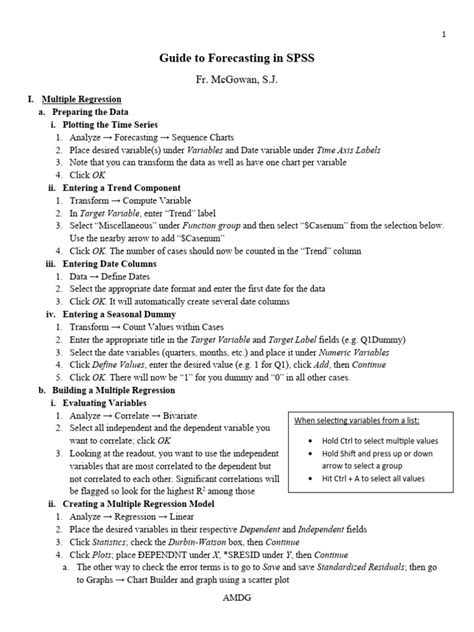 Spss Forecasting Techniques Guide Pdf Autoregressive Integrated