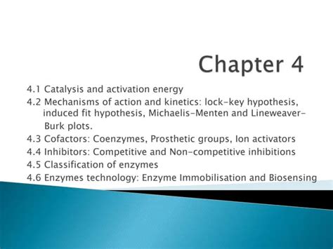 Chapter 4 Pptx Enzyme Stpm Biology Aaaaa Pptx