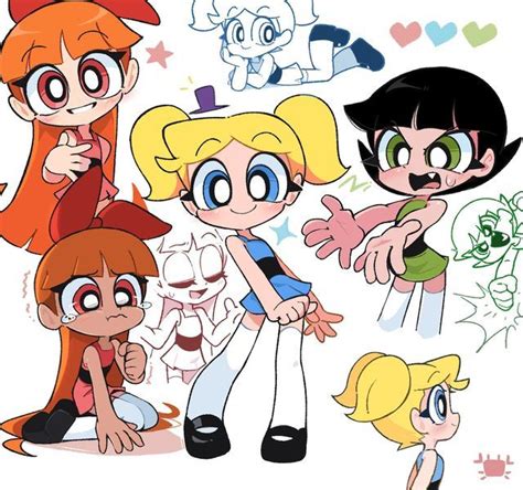 김크랩 On Instagram Powerpuffgirls ️💙💚 🥺🙂😠 Powerpuffgirls