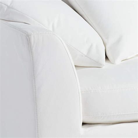 Easton Pearl 98 Wide White Fabric Slipcover Sofa 092e1 Lamps Plus