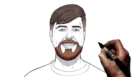 How To Draw Mr Beast Step By Step Youtuber YouTube