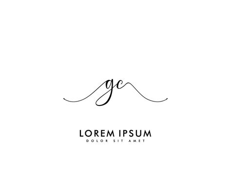Initial GC Feminine Logo Beauty Monogram And Elegant Logo Design Handwriting Logo Of Initial