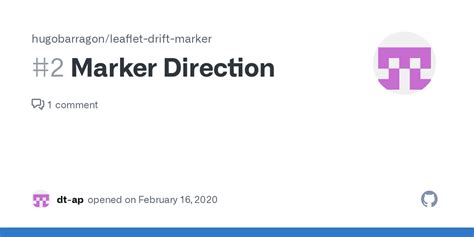 Marker Direction · Issue 2 · Hugobarragonleaflet Drift Marker · Github