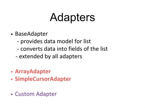 Introduction To Listview In Android Pptx