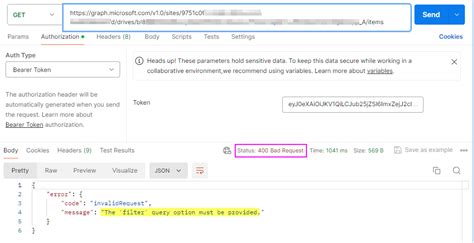 Azure MS Graph Api Listing Items In A Drive In Sharepoint Required Mandatory Filter Query