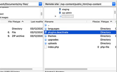 how to deactivate all plugins when not able to access wp admin