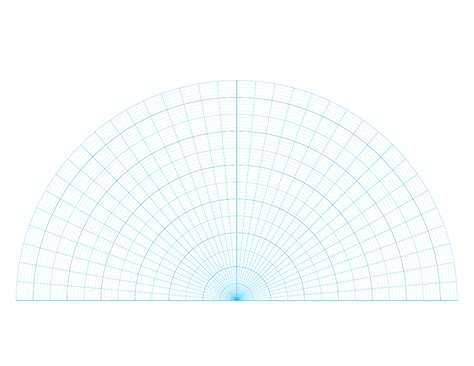 Blank Polar Graph Paper Template Blue Download Printable Pdf