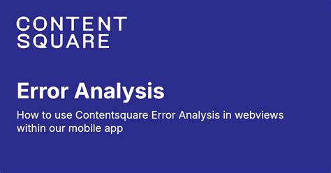 Error Analysis Webview