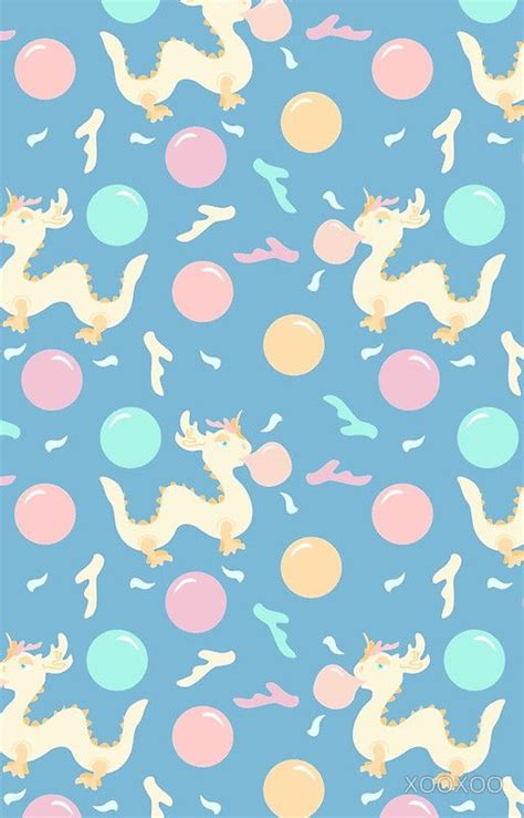 Pastel Bubblegum Dragon Pattern Iphone Case For Sale By Xooxoo Dragon Pattern Pattern