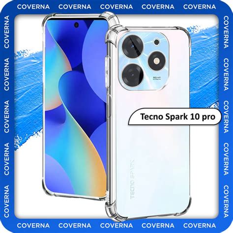 Чехол противоударный прозрачный силиконовый накладка с усиленными углами на Tecno Spark 10 Pro