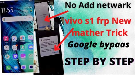 ViVO S1 Android 11 FRP Bypass V1907 19 Bypass FRP Lock Fixed Google