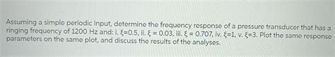 Solved Assuming A Simple Periodic Input Determine The Chegg Com