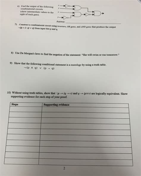 Solved 6 Find The Output Of The Following Combinatorial