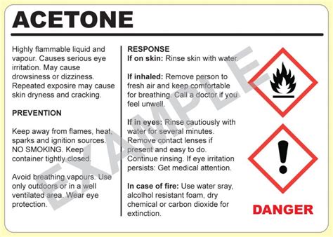 Chemical Warning Labels Chemical Labels Uk