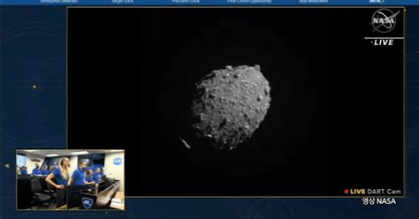 Nasa 세계 최초 소행성 방어 우주선목표 정확히 충돌 영상