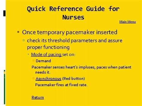 Temporary Transvenous Pacemaker Insertion Return To Procedures Temporary