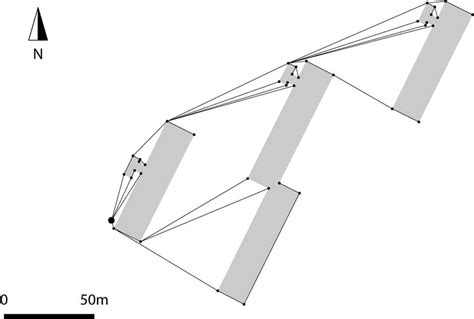 shortest paths from the origin big dot to all vertices small dots