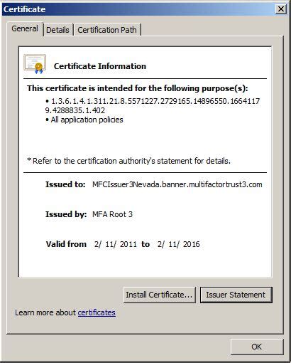 manually install secureauth ca certificates using the published crt files