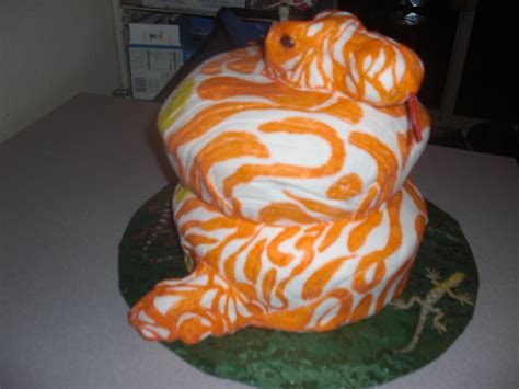 My Sons Python Cake I Made For His 8th Birthday