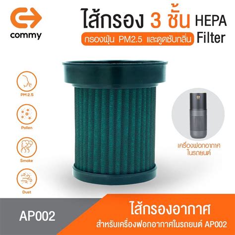 Commy ไส้กรองอากาศ Pm 2 5 ฟิลเตอร์ Hepa สำหรับเครื่องฟอกอากาศในรถยนต์ Ap002 Shopee Thailand