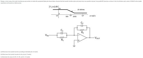Solved Design A Circuit Using A First Order Inverting Op Chegg