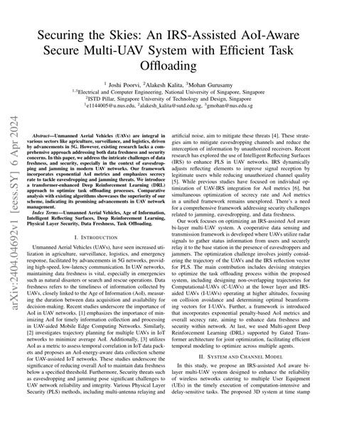 Pdf Securing The Skies An Irs Assisted Aoi Aware Secure Multi Uav