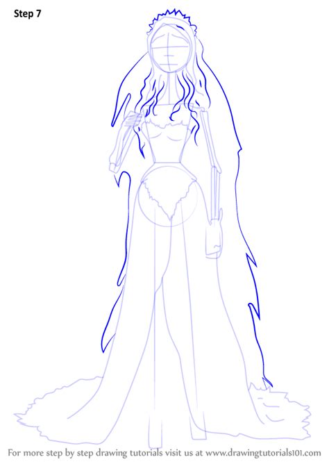 How To Draw Emily From Corpse Bride Corpse Bride Step By Step DrawingTutorials101 Com
