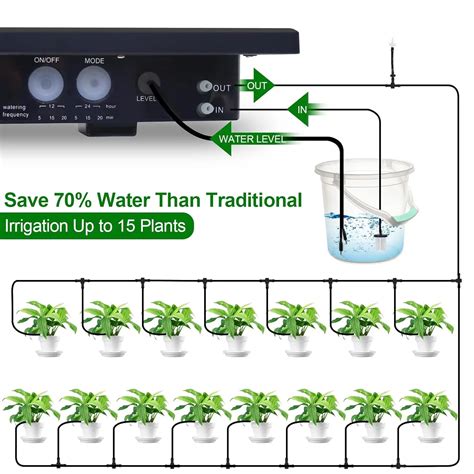 Solar Powered Automatic Irrigation System For 10 Potted Plants Plant Care Tools
