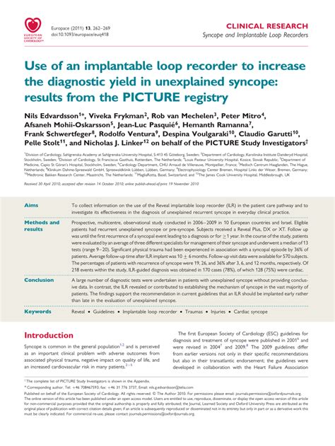 Pdf Use Of An Implantable Loop Recorder To Increase The Diagnostic