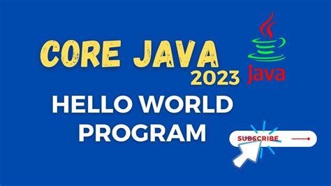 03 Hello World Program Core Java Murari Walake Youtube