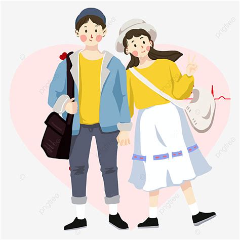 로맨틱 커플 일러스트 데이트 사랑 아름다운 아름다운 커플 그림 데이트 커플 Png 일러스트 및 Psd 이미지 무료 다운로드 Pngtree