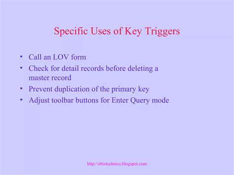 Oracle Forms Key Triggers PPT