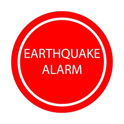 Premium Vector Important Earthquake Icon Red Circle Text Earthquake Alert Attention Case