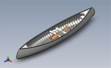 独木舟 STEP 模型图纸下载 懒石网
