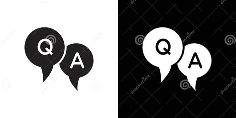 Questions And Answers Icon Vector Flat Thin Line Illustration Stock Illustration Illustration