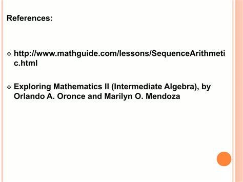Arithmetic Sequence Ppt