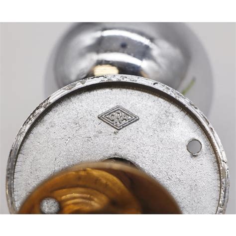 Mid Century Brass And Chrome Passage Door Knob Set Chairish