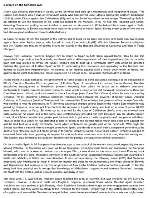 Scullard On The Sertorian War Pdf Pompey Roman Republic