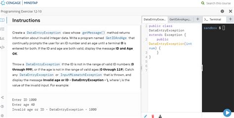Solved Create A Dataentryexception Class Whose Getmessage