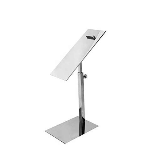 Bandnn 1팩 실버 조절 가능한 높이 신발 디스플레이 라이저 샌들 신발 매장 금속 신발 디스플레이 스탠드 랙 티몬