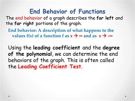 Ppt End Behavior Of Functions Powerpoint Presentation Free Download