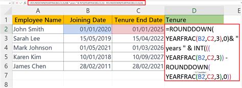 How To Calculate Tenure In Years And Months In Microsoft Excel SpreadCheaters