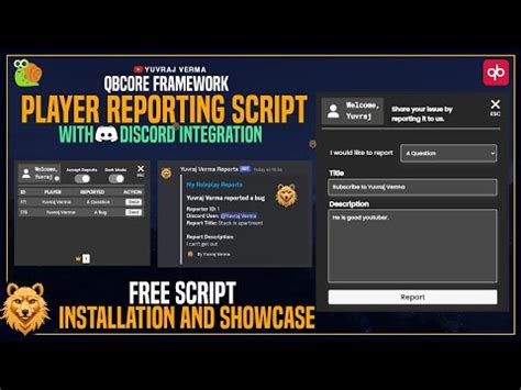 QBCore Framework Report Script Discord Webhook And Admin Interface Free FiveM Script 2023