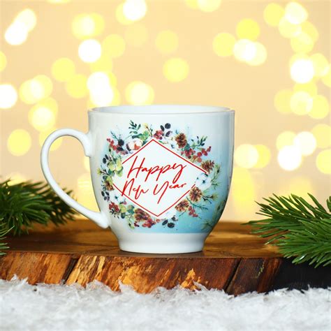 Набор Happy New year, кружка 180 мл, 2 шт, ложка 2 шт (7796975 ...